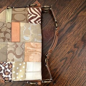 Coach | Bags | Coach Signature Animal Print Patchwork Carly Bag | Poshmark